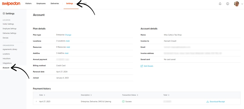 How to update or change the credit card on your account