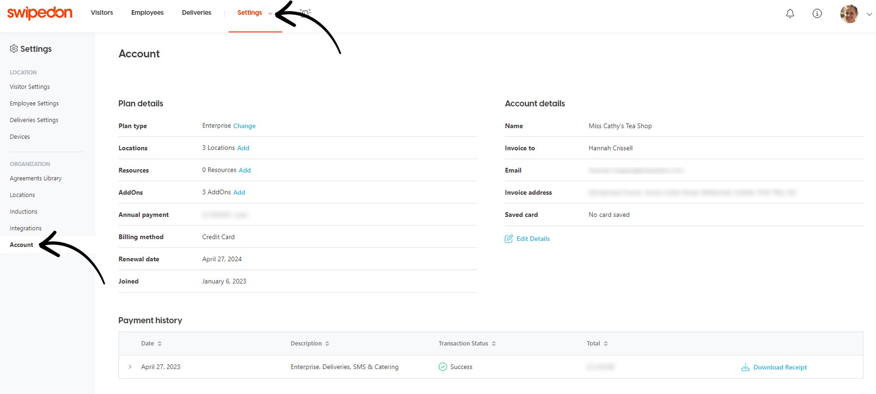 How to update or change the credit card on your account
