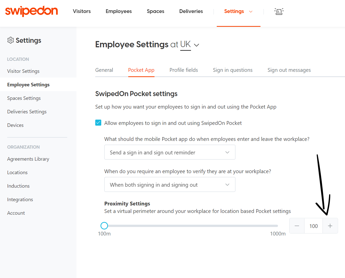 Location verification for employees
