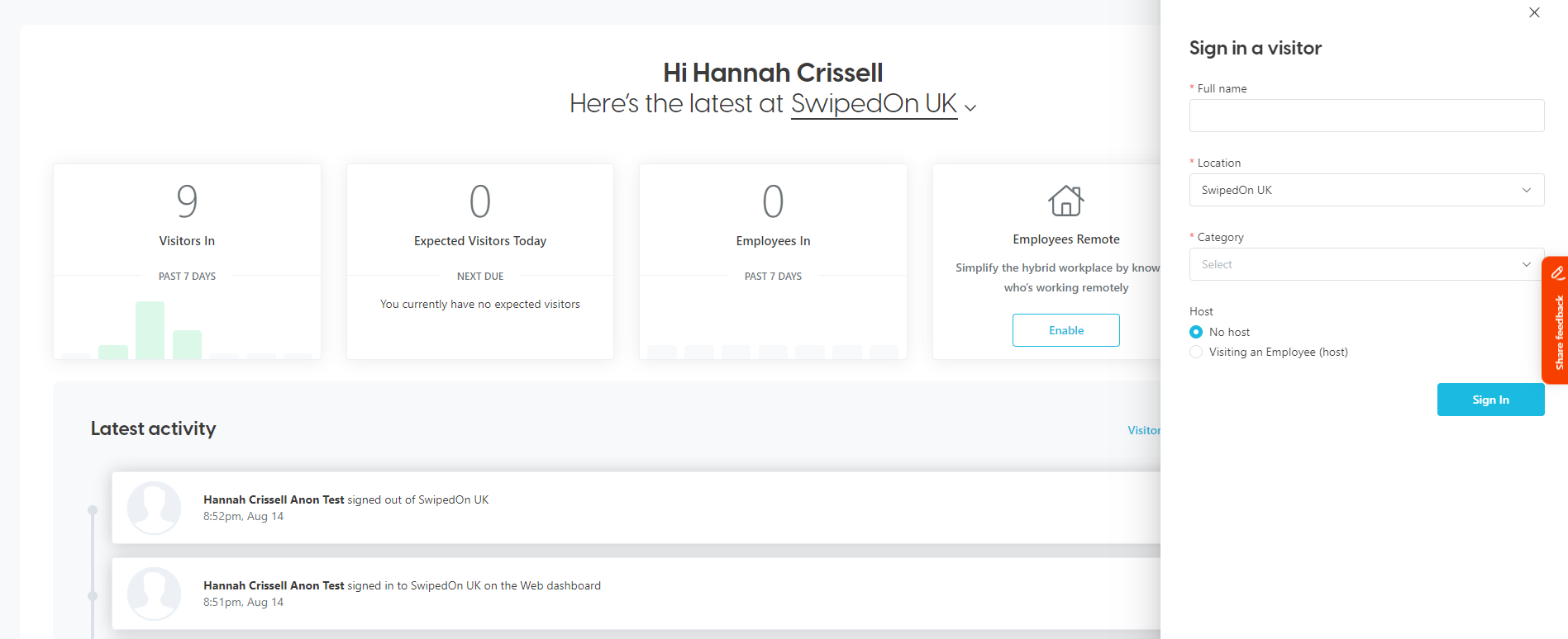 How to add a visitor