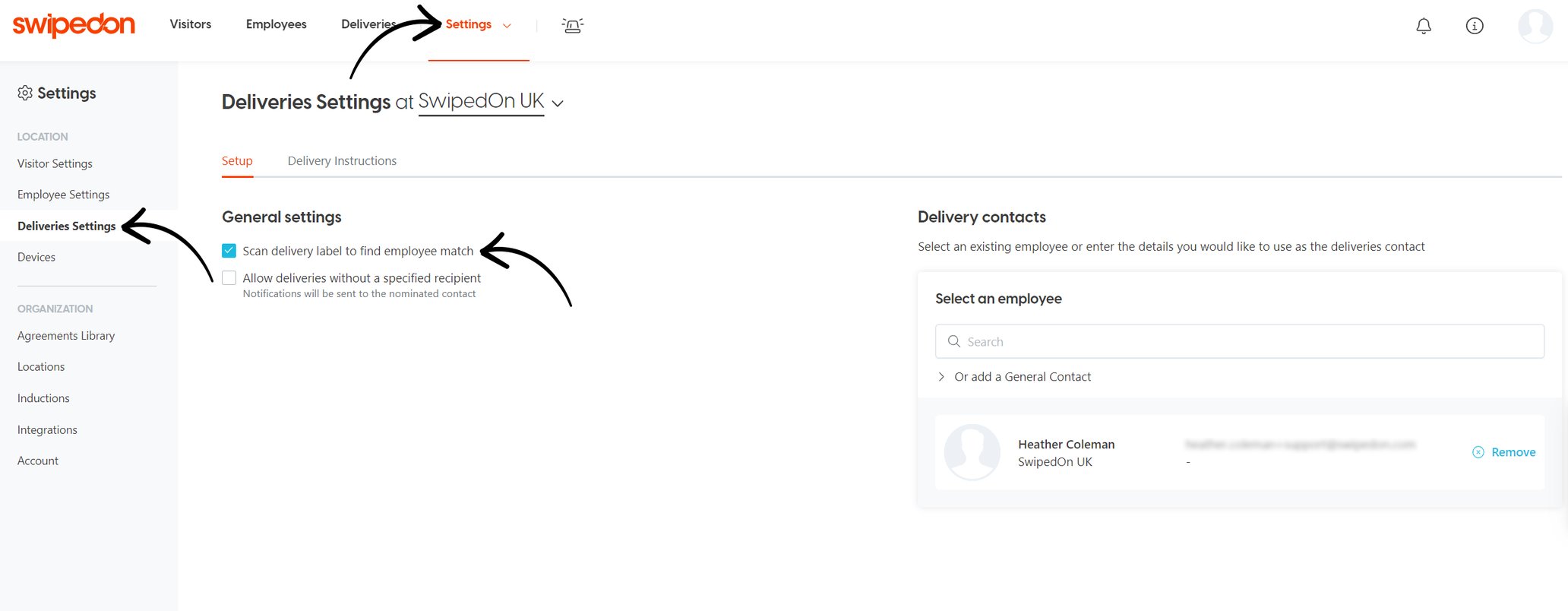 How to use label scanning for deliveries