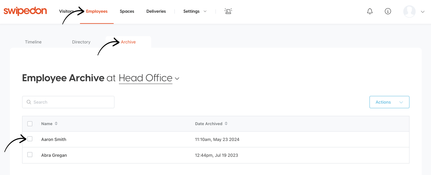 How to archive an employee