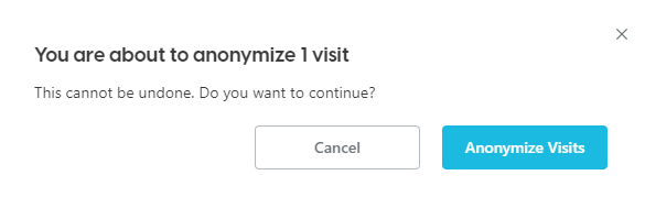 How to anonymize 'Visits'