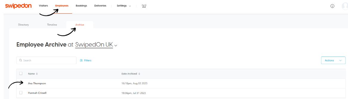 How to archive an employee
