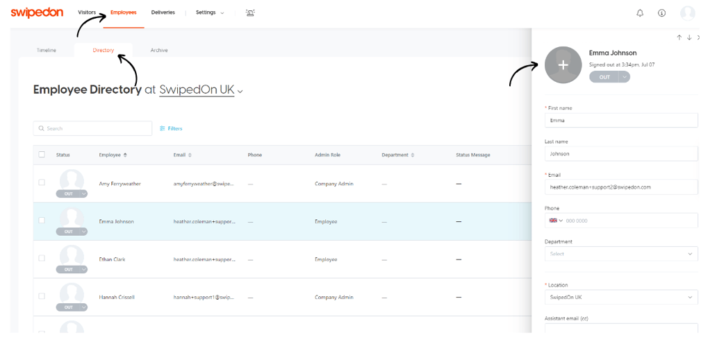 How to set an employee profile photo