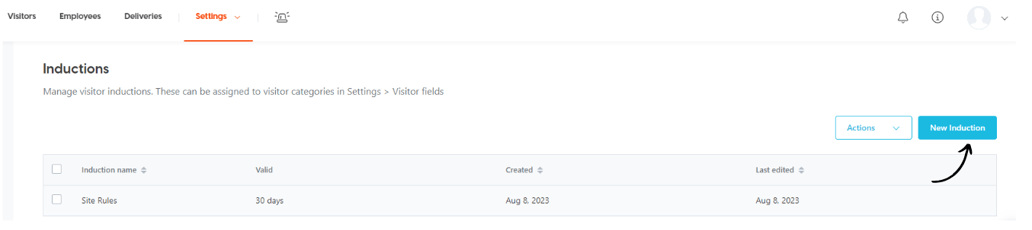 Getting started with Inductions