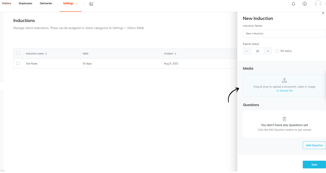 Getting started with Inductions