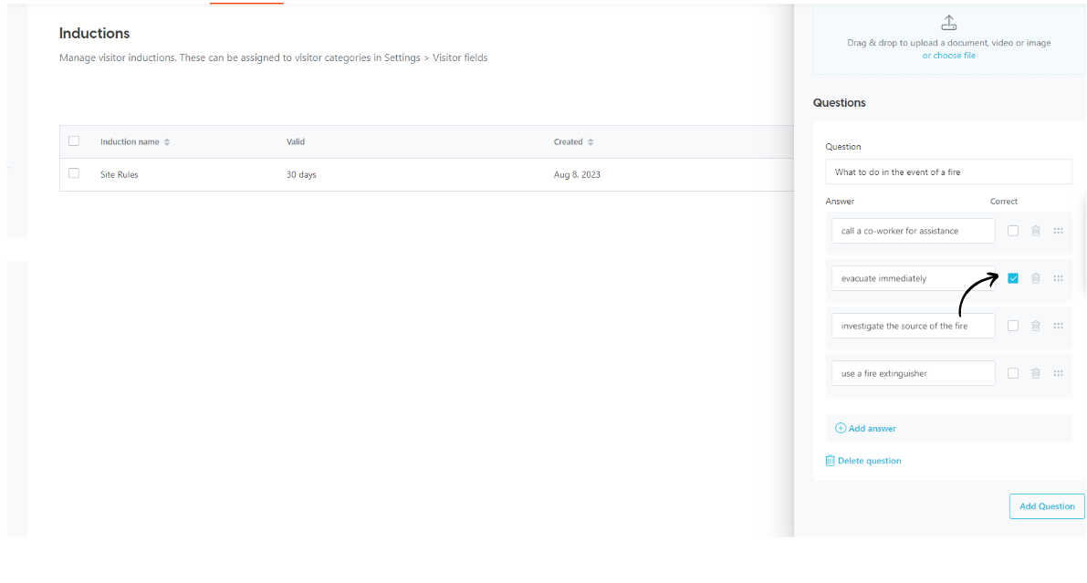 Getting started with Inductions