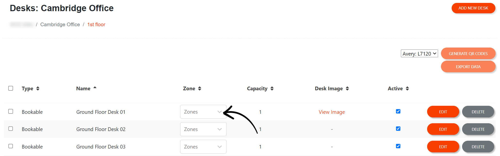 How to Assign Desks to a Zone within SwipedOn Desks