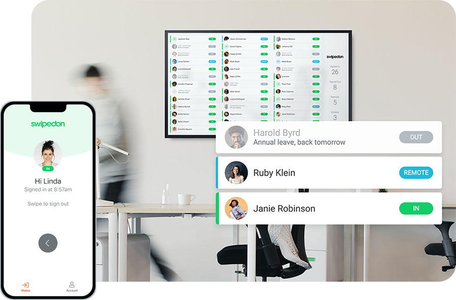 Employee Workplace Login | Contactless Employee Sign In App