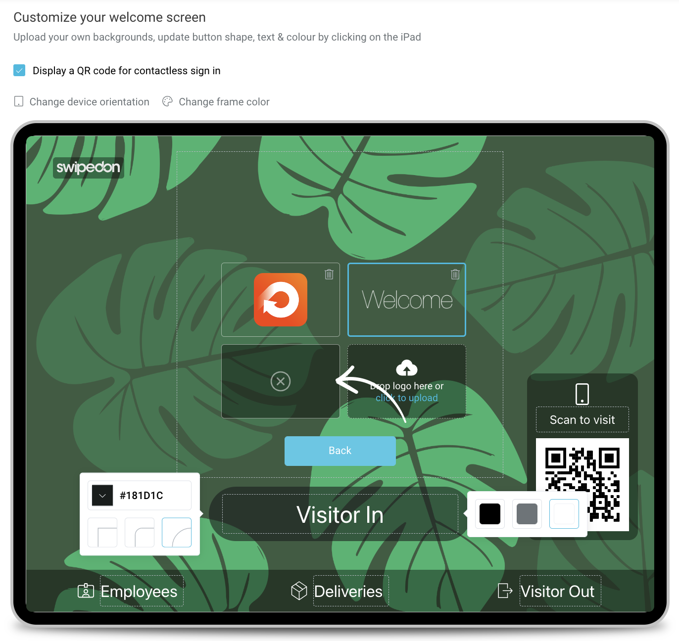 Welcome Screen Settings