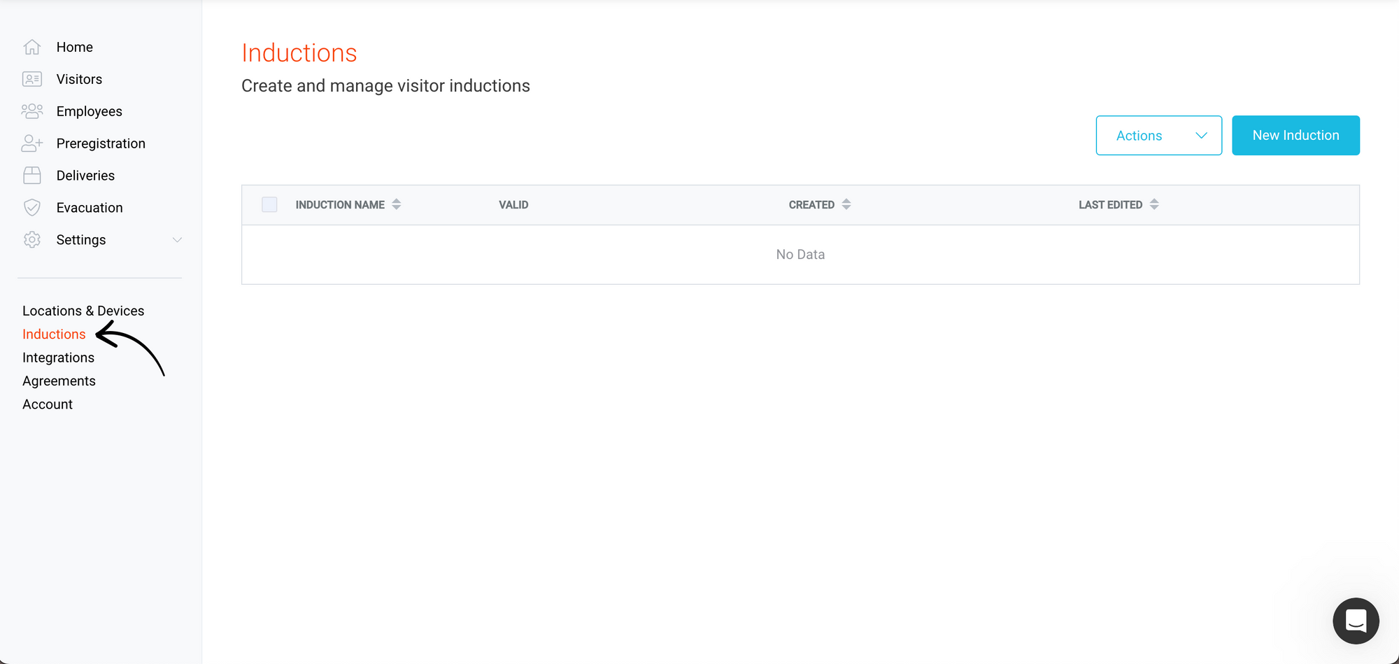 Getting started with Inductions