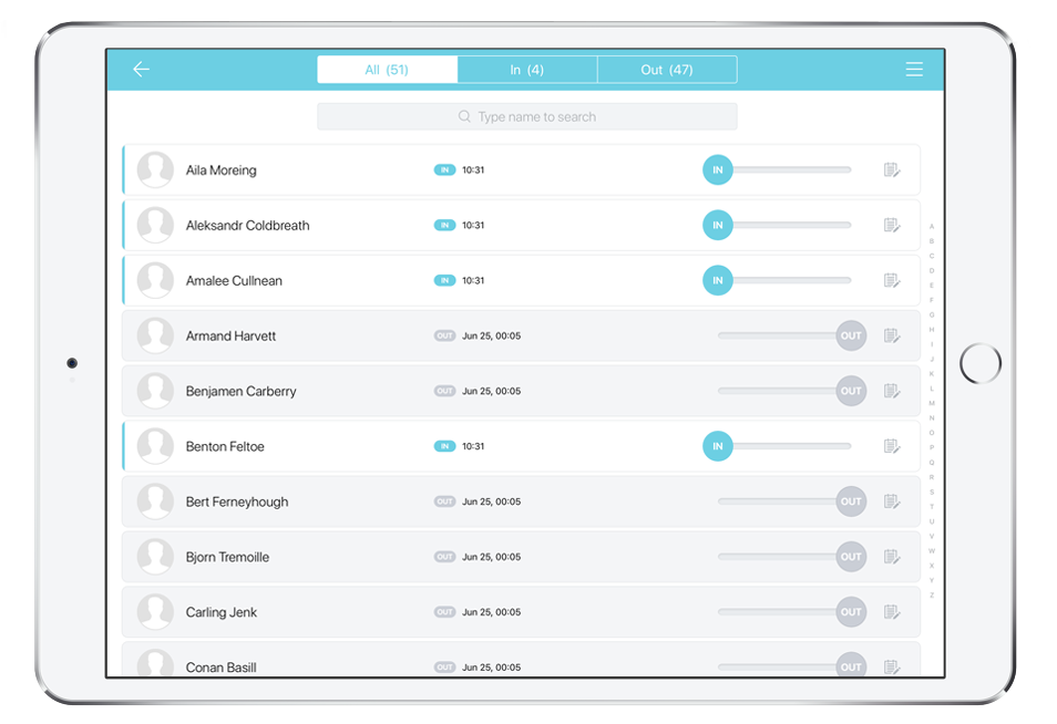 Digital Employee In Out Board | SwipedOn USA
