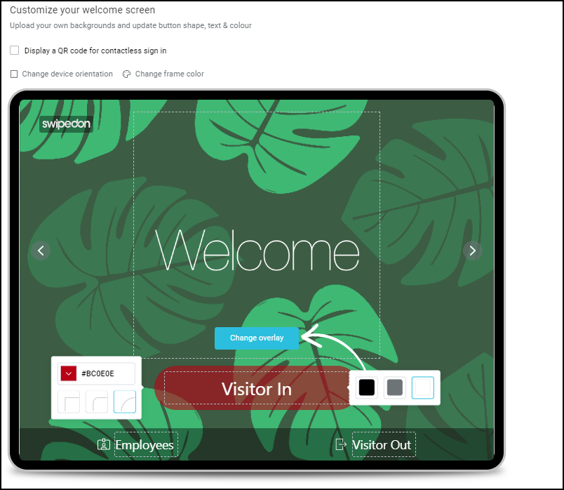 Welcome Screen Settings
