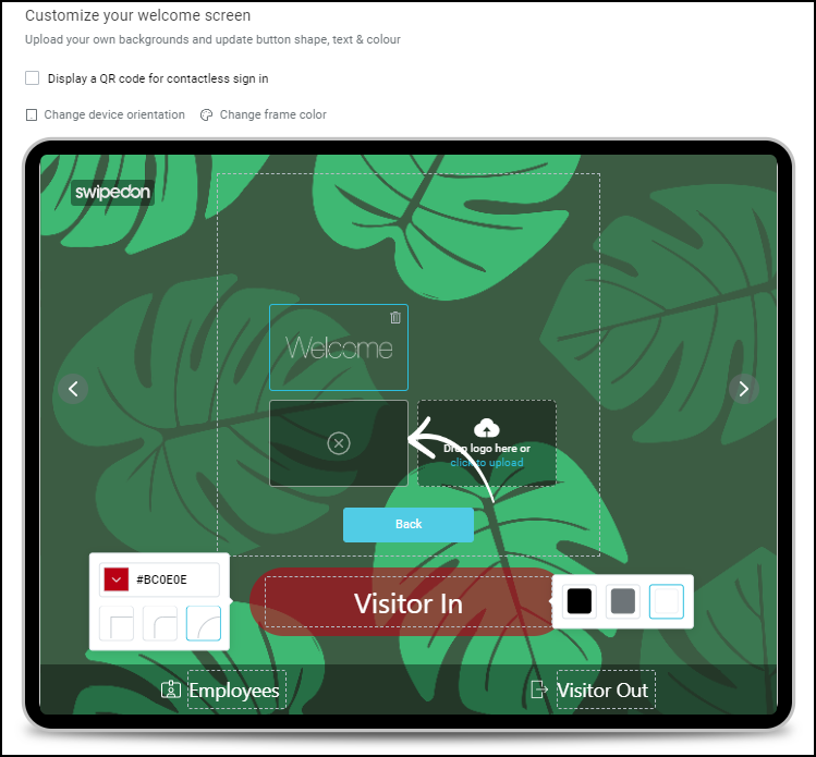 Welcome Screen Settings